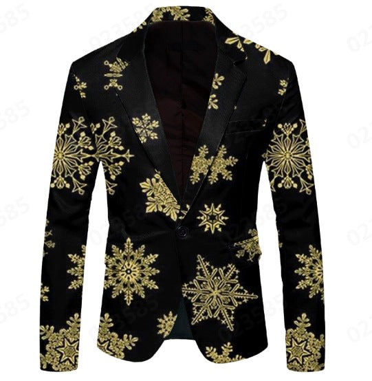 Men's black gold snowflake suit – WildernessMans