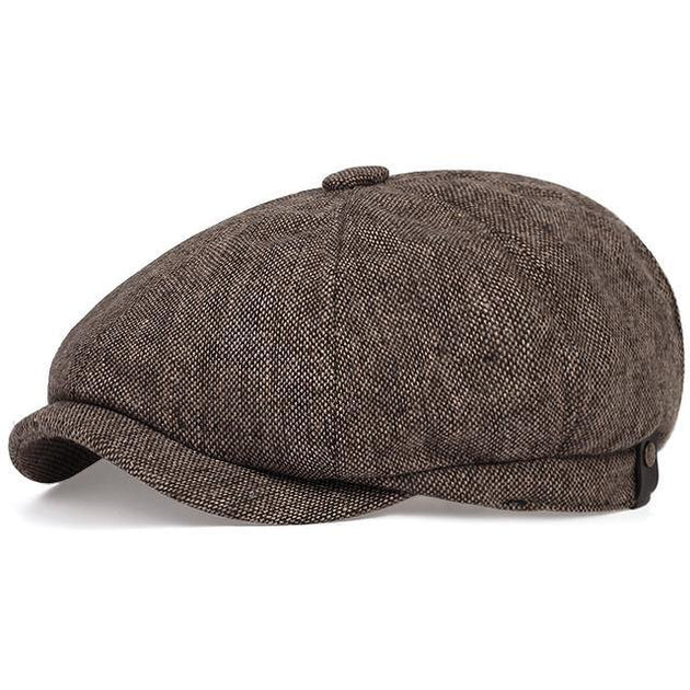 hat winter newsboy cap retro herringbone octagonal cap – WildernessMans