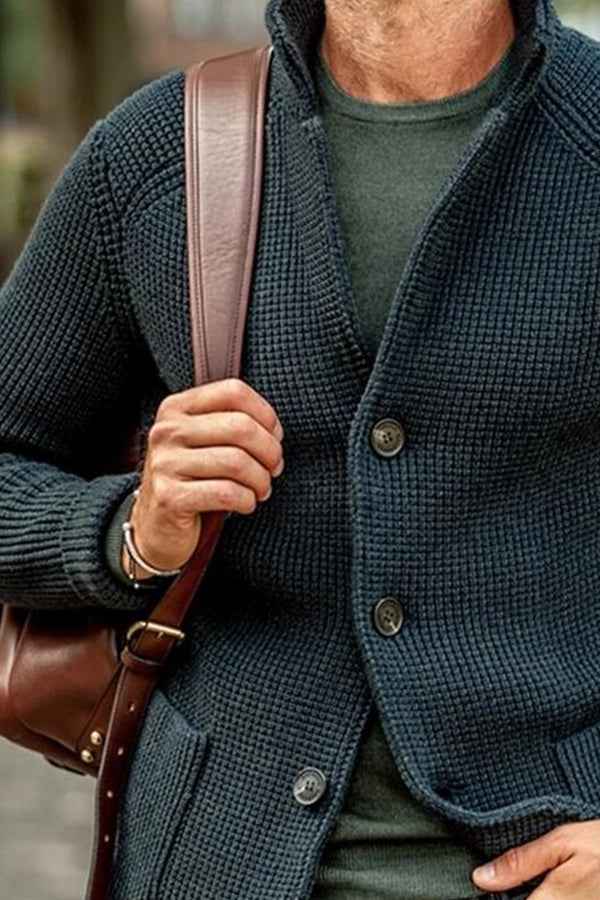 MEN'S RETRO DARK GREEN KNITTED JACKET – WildernessMans