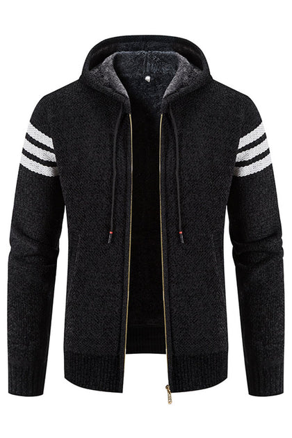 Hooded Striped Knit Top Jacket – WildernessMans