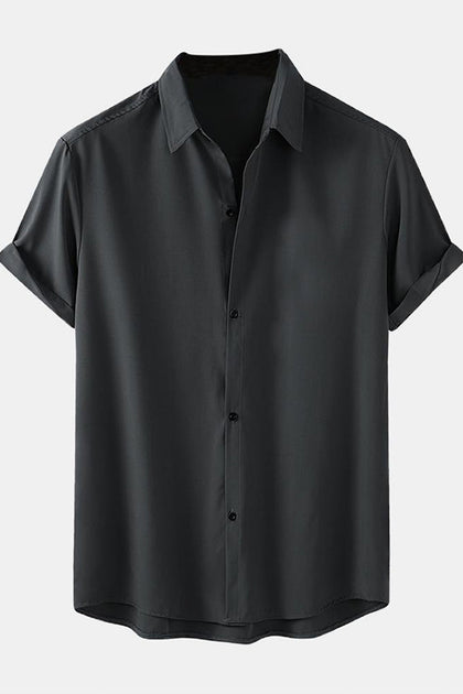 Solid Color Lapel Basic Shirts – WildernessMans