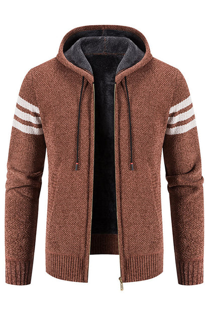 Hooded Striped Knit Top Jacket – WildernessMans