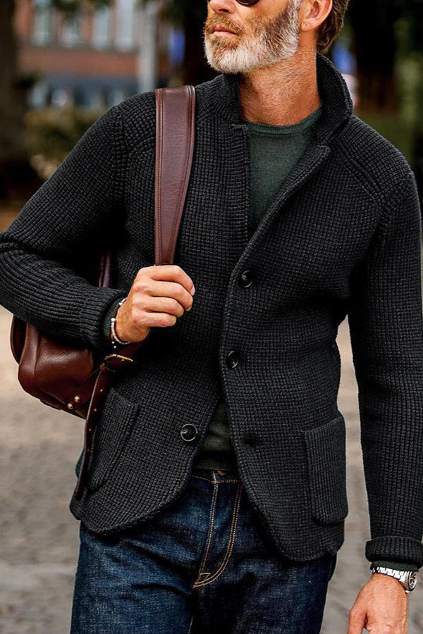 MEN'S RETRO DARK GREEN KNITTED JACKET – WildernessMans